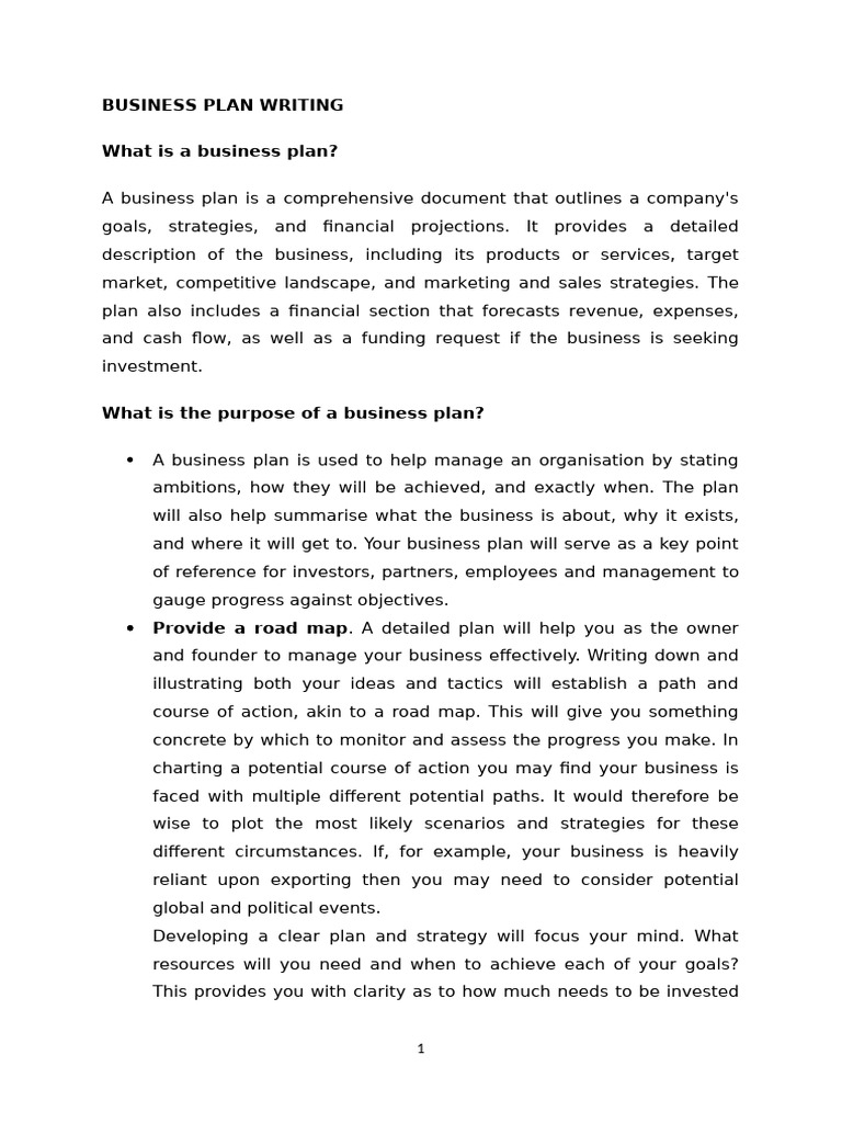Business Plan Writing Notes 1-1 | PDF | Market Segmentation | Marketing