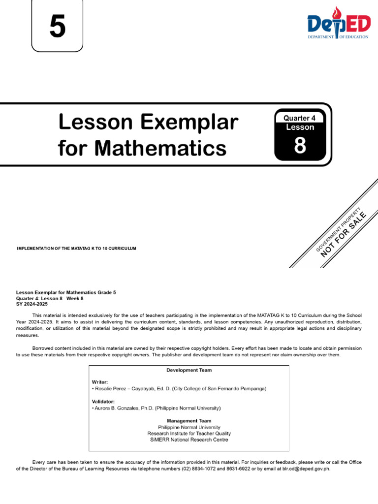 Math 5: Lesson 8 - Rotation Concepts | PDF | Rotation | Angle