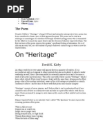 Analysis of at Cooloolah': Longing To Belong: Judith Wright's Poetics ...