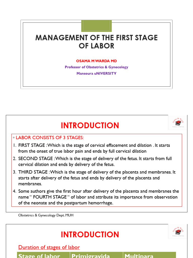 First Stage of Labor | PDF | Childbirth | Uterus
