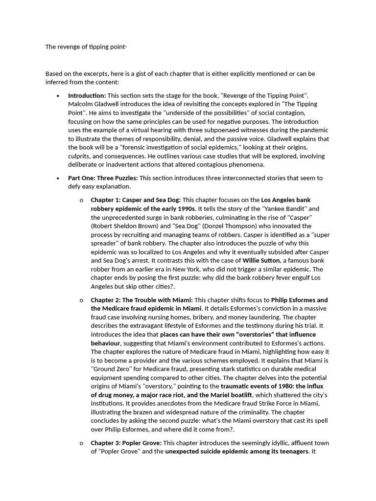 The Revenge of Tipping Point | PDF | Oxycodone