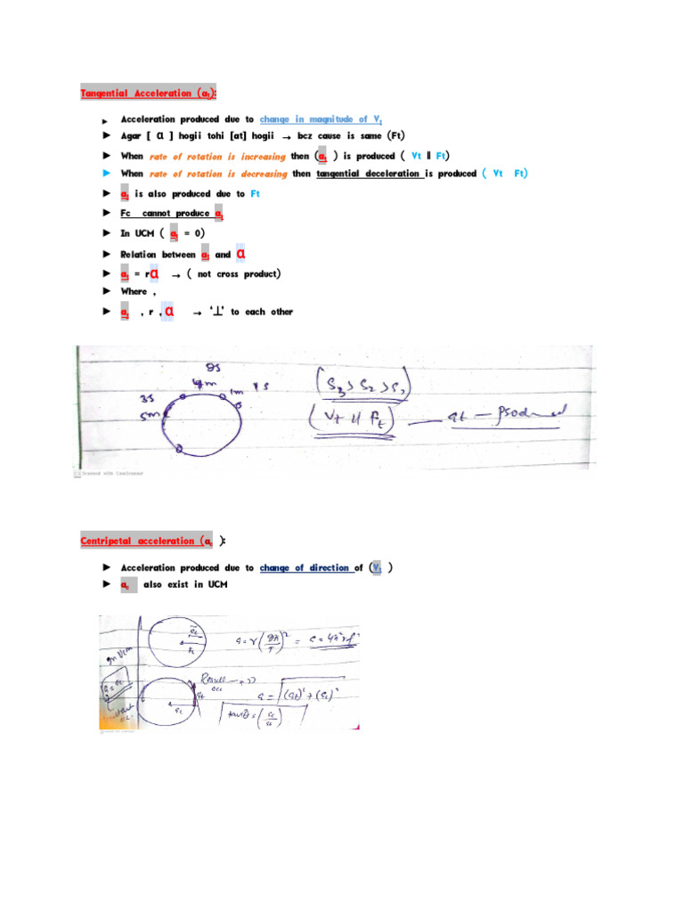 Terminology For Circular Motion | PDF