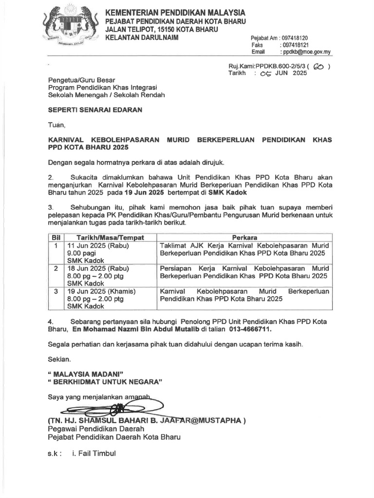 Surat Ajk Kerja Kik | PDF
