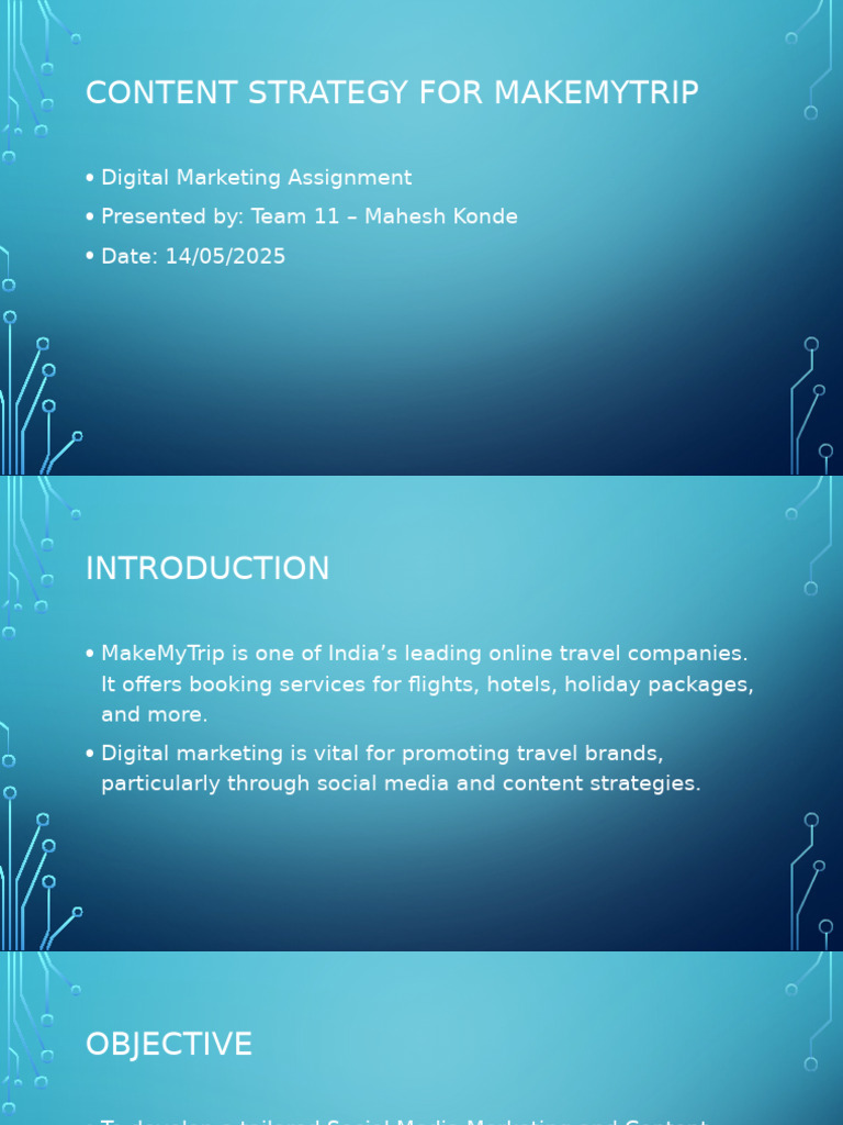 Corrected Content Strategy MakeMyTrip | PDF