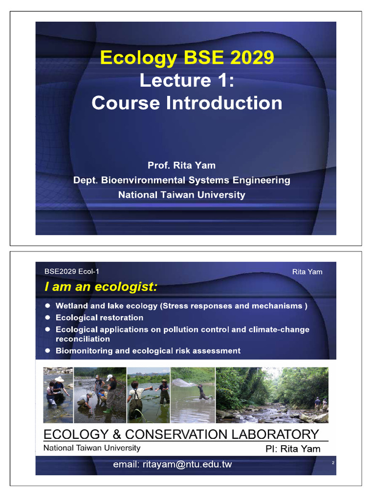 Ecol 1 20250221 Introduction 2in1 | PDF