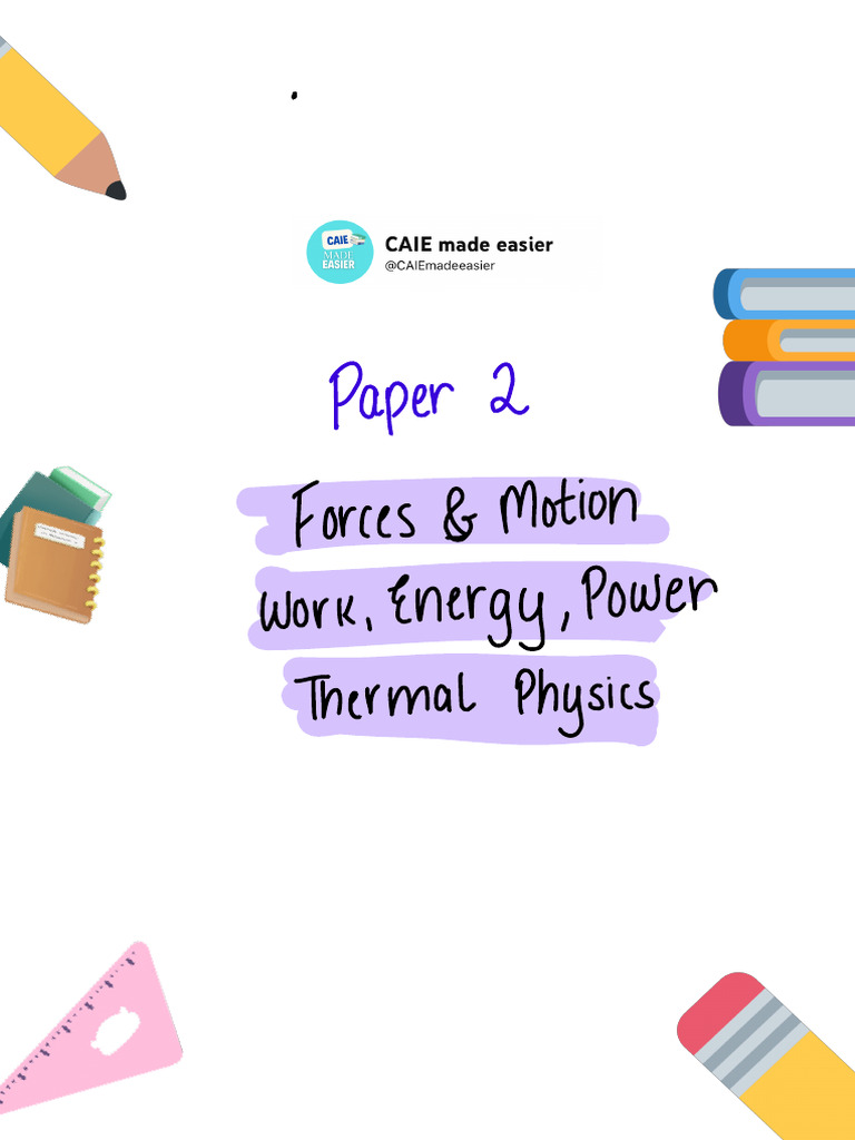 IGCSE Physics P2 Revision - Forces . | PDF | Water | Force