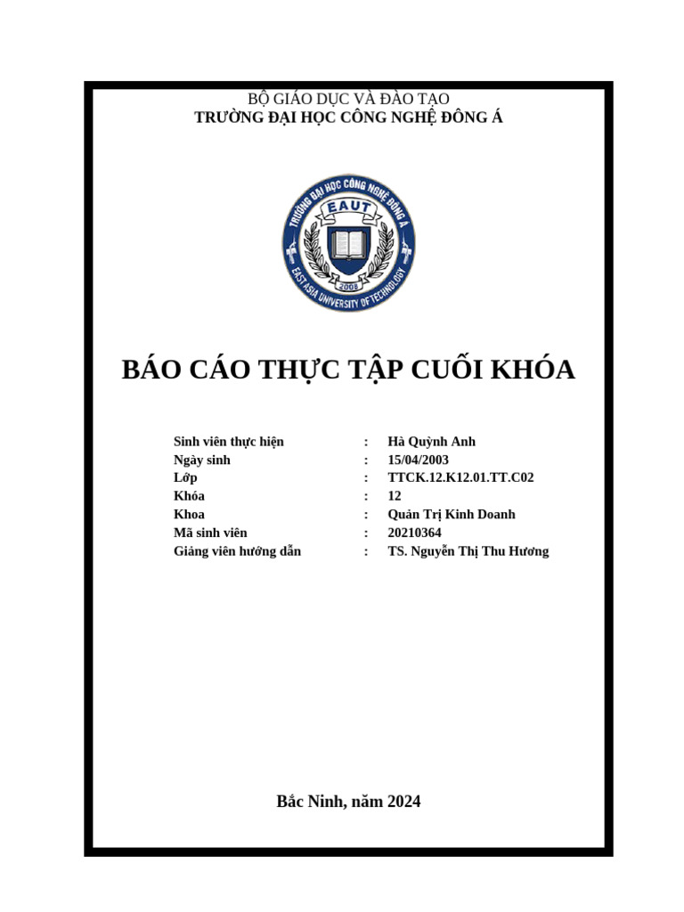 01 - Hà Qu NH Anh - 20210364 - TTCK.12.K12.01.TT.C02 | PDF