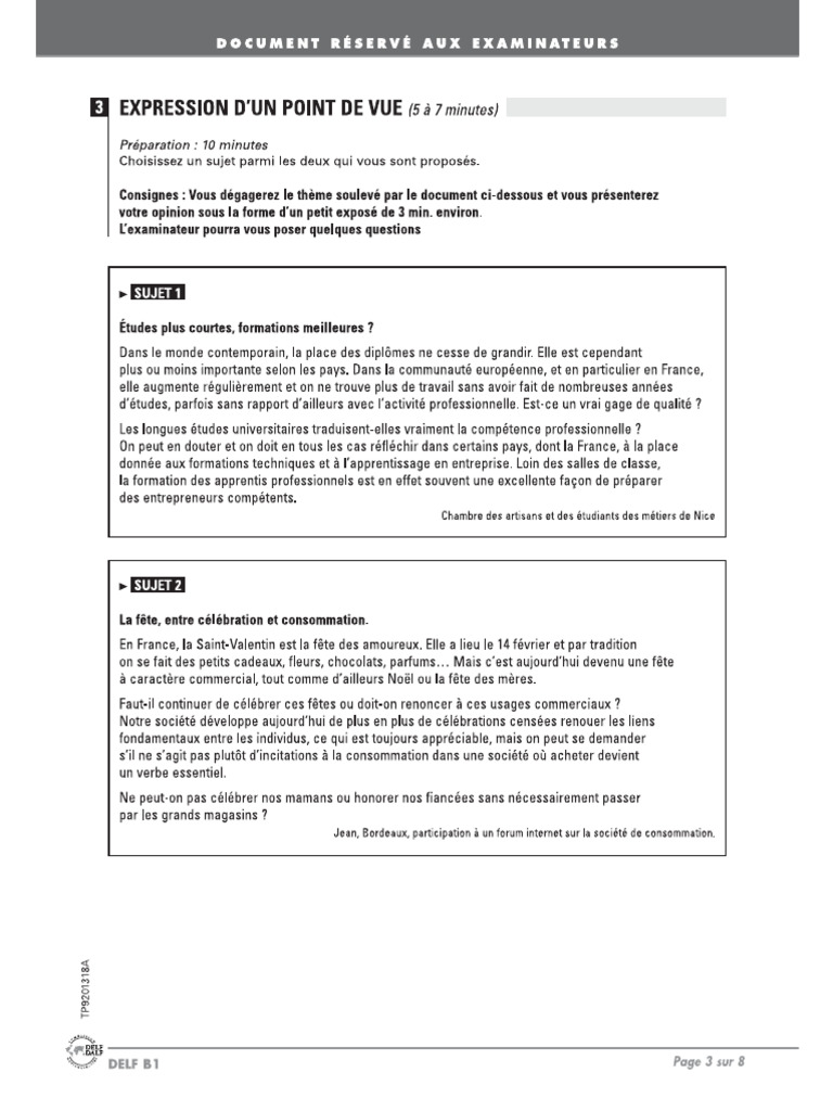 Po Topics Delf b1 | PDF