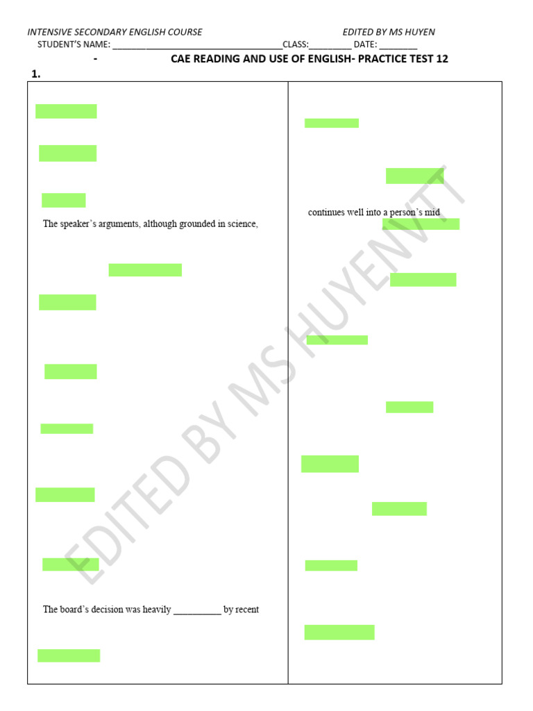 CAE Reading & Use of English Test 12 | PDF | Modernism | Modernity