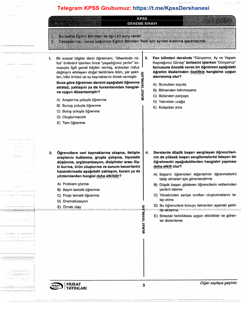 2021 Tg2 Murat Eğitim Bilimleri | PDF