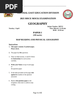 Nansio Geography Exam Paper 2024 | PDF | Wetland | Soil