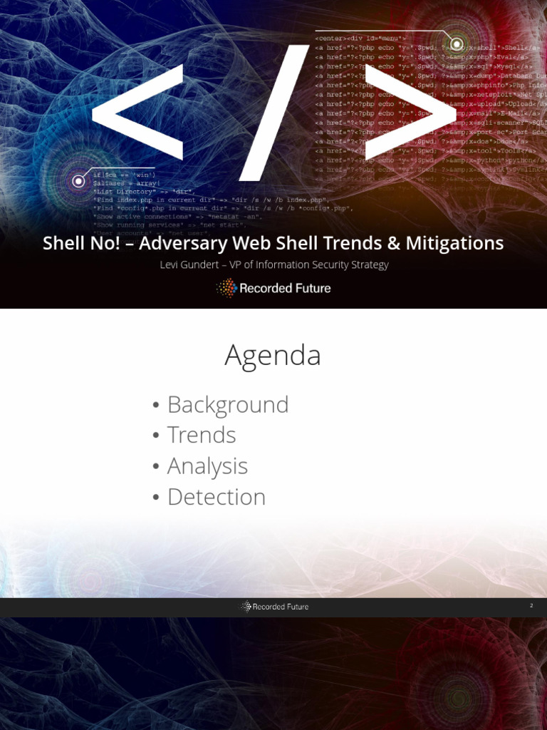 Shell No! - Adversary Web Shell Trends & Mitigations | PDF | World Wide ...