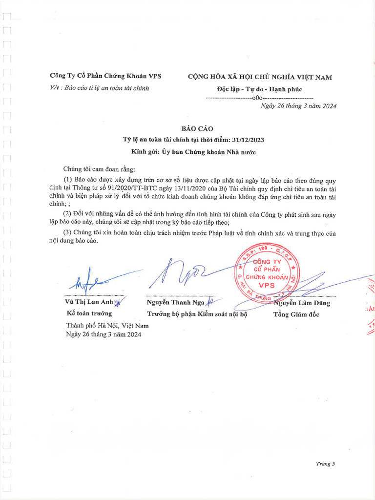 An Toàn Tài Chính VPS 2023 - Removed - Sao Chép | PDF