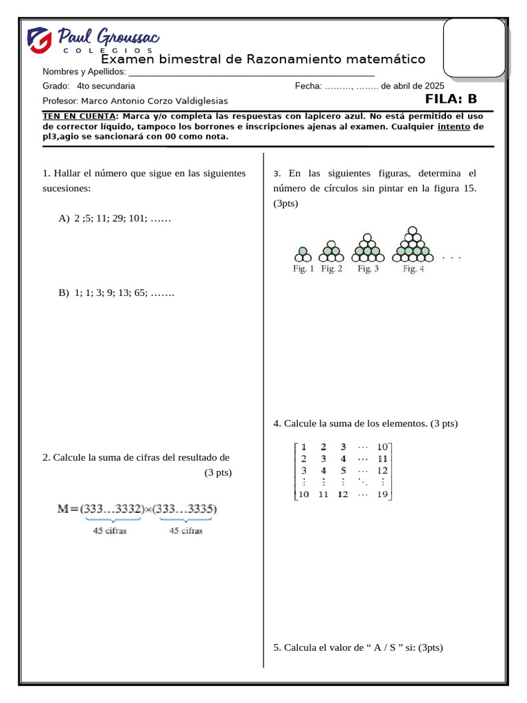 Examen De Rm Pdf
