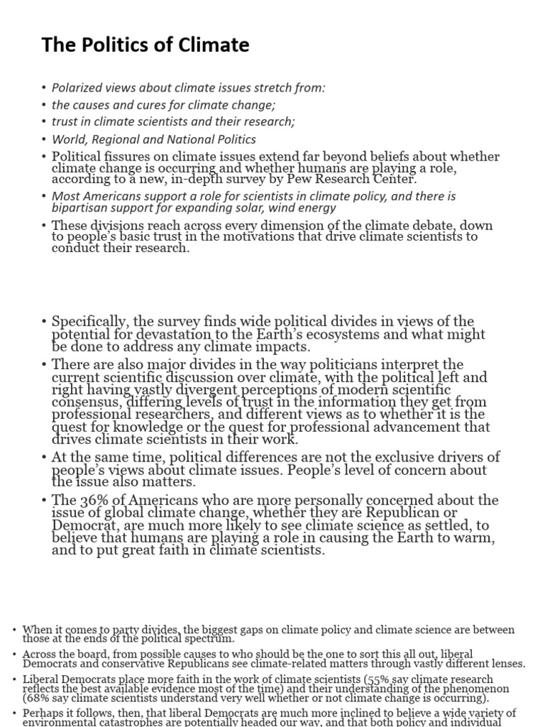 The Politics of Climate Change | PDF | Republican Party (United States ...