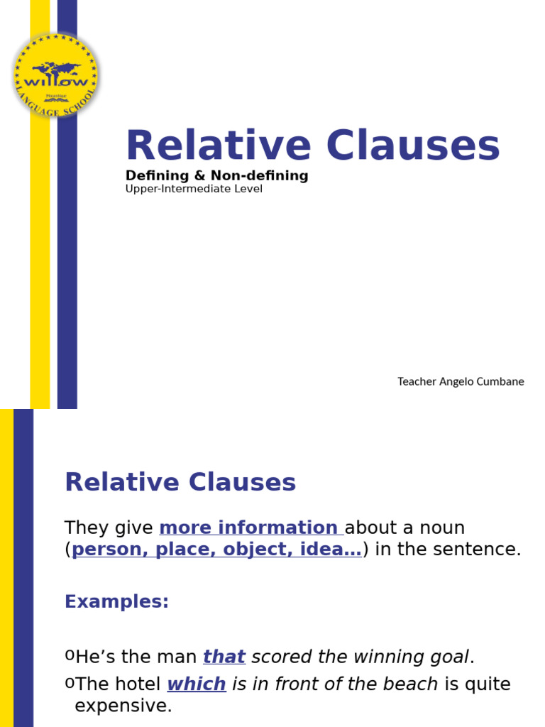 Relative Clauses Classroom Posters Grammar Guides 20058 | PDF