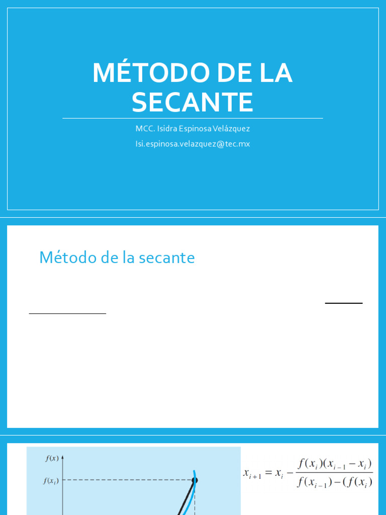 Método de La Secante | PDF | Análisis matemático | Matemáticas