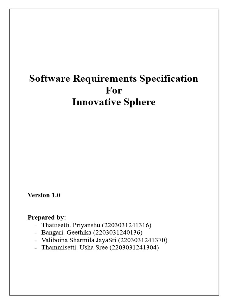 Software Requirements Specification | PDF | Cloud Computing | Analytics