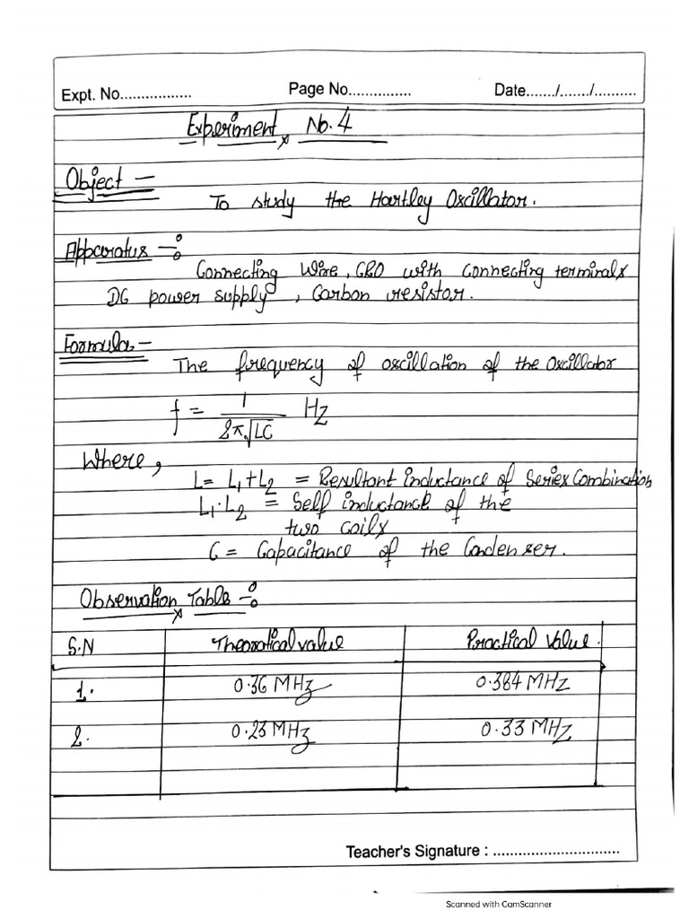 B.Sc. 4th Sem Physics Practical File nnnn | PDF