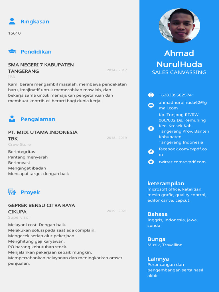 CV. Ahmad Nurulhuda | PDF
