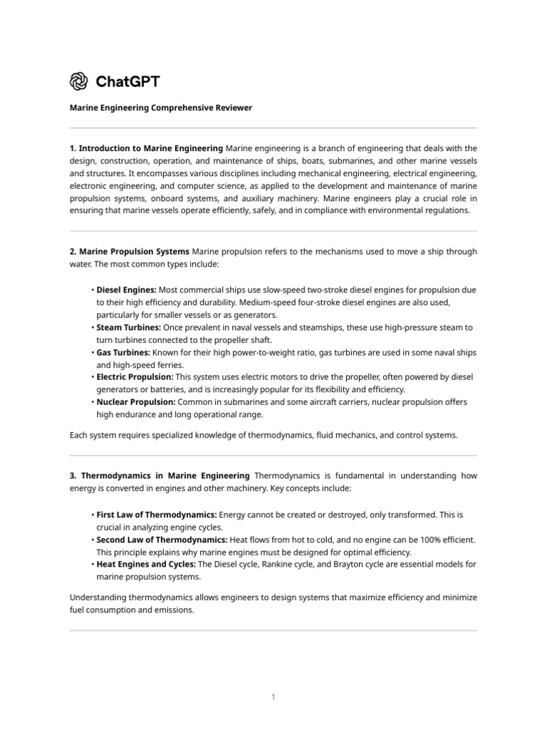 Marine Engineering Reviewer | PDF | Marine Propulsion | Engines