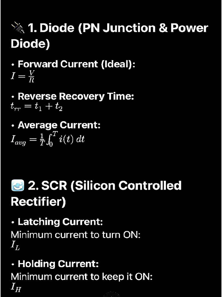 Formula of Power Electronics | PDF