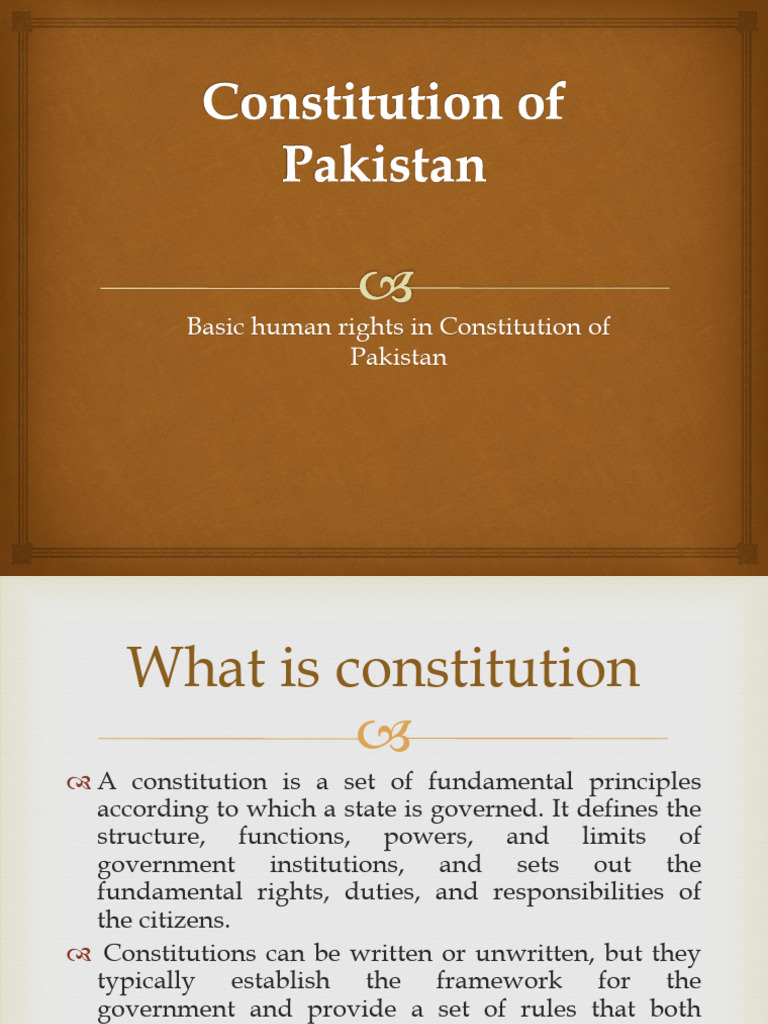 Constitution of Pakistan | PDF | Constitution | Government