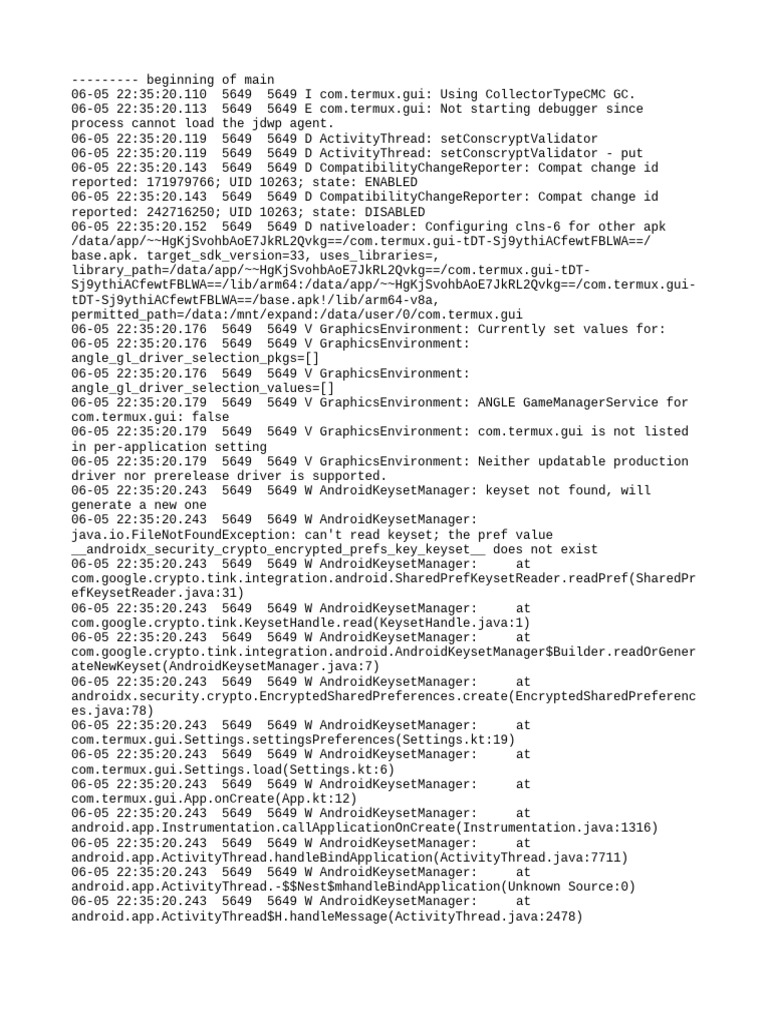 Termux GUI Logcat | PDF | Computer Architecture | Computing Platforms