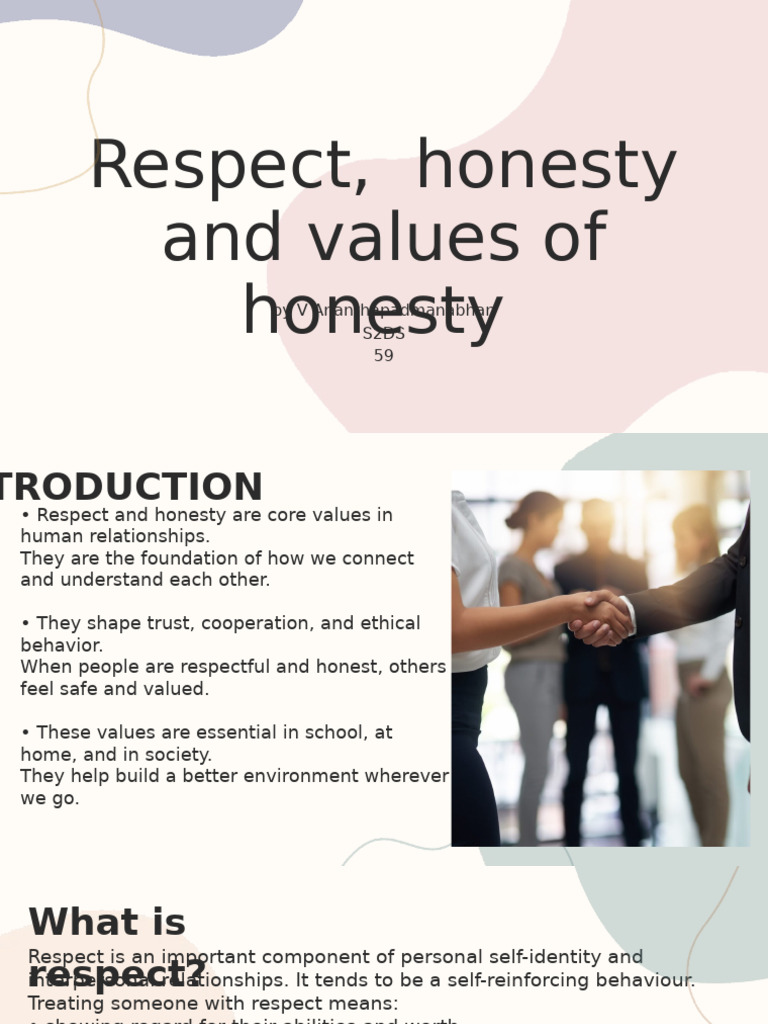 Respect, Honesty and Values of Honesty | PDF