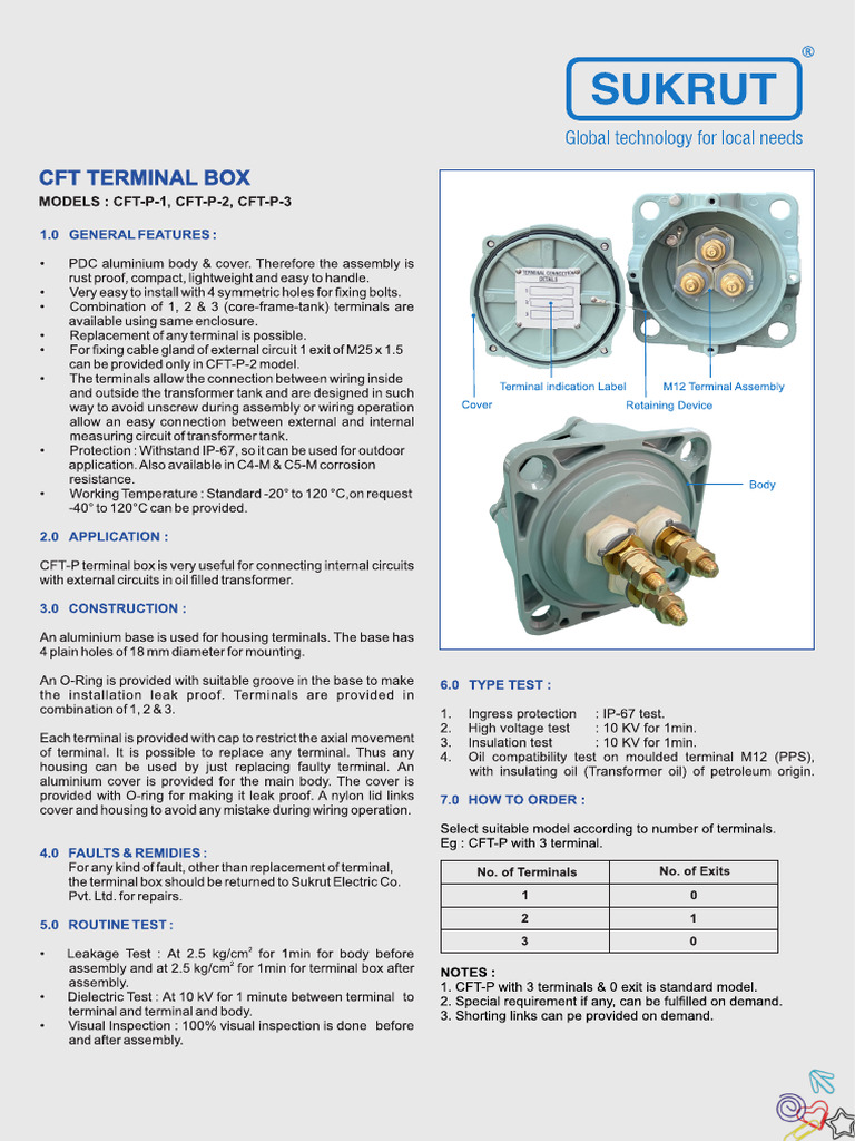 Terminal Box Cft p (Se Catlg Tbx 04 h 1.0) | PDF