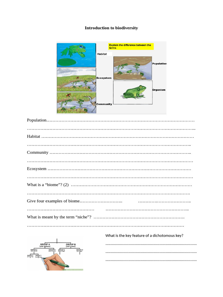 Worksheet Biodiversity For Aqa Geography | PDF | Biodiversity ...