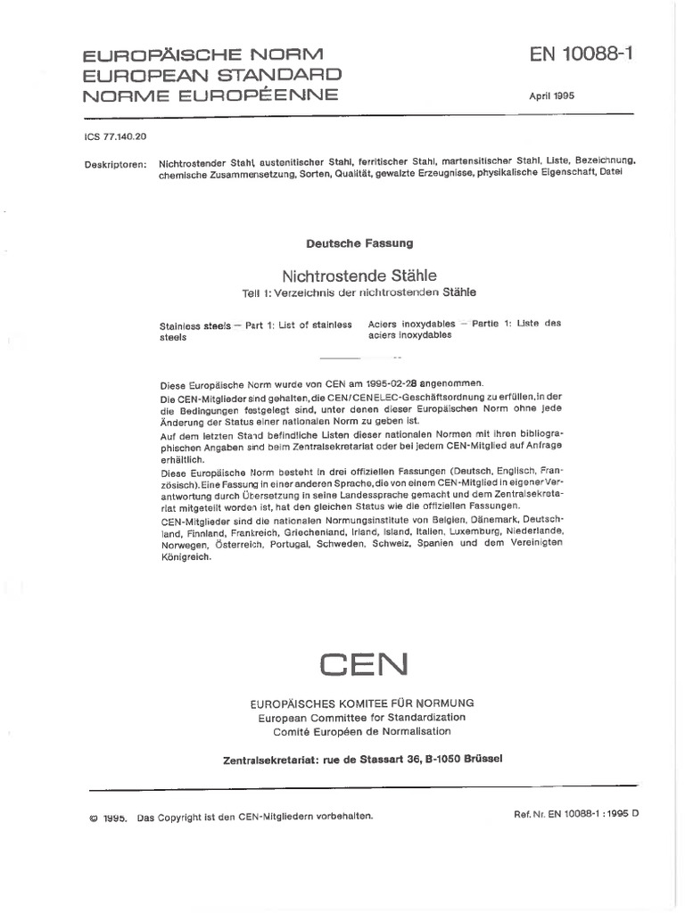 En 10088 | PDF