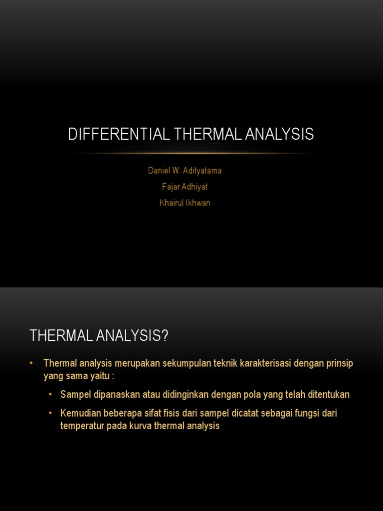Differential Thermal Analysis | PDF