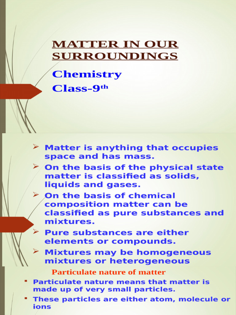Science PPT Class 9 | PDF