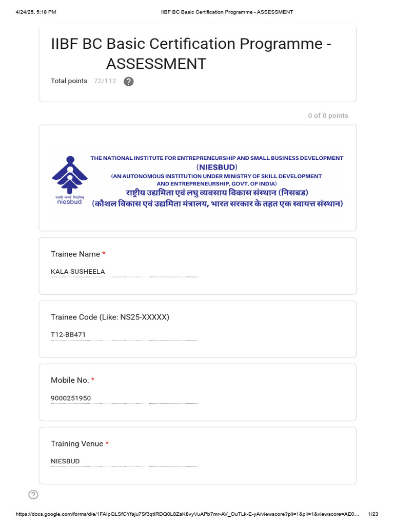IIBF BC Basic Certification Programme - ASSESSMENT | PDF | Banks | Automated Teller Machine