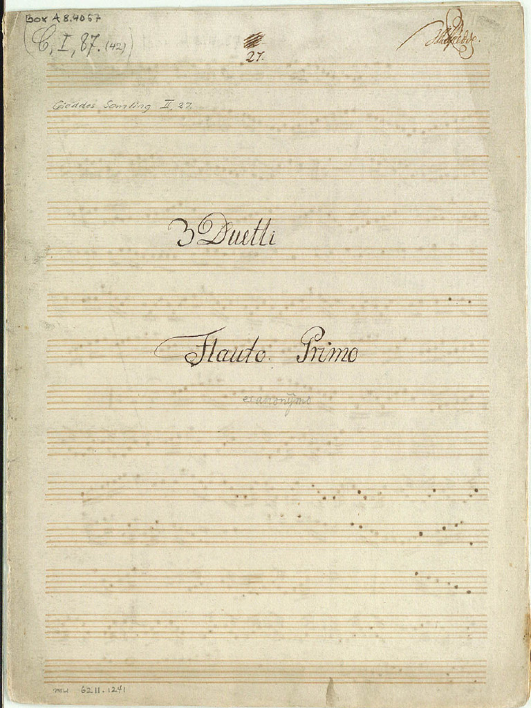 Anon. 3 Duetti - Flauto Primo (Flauto Secondo) (C, G, C) | PDF