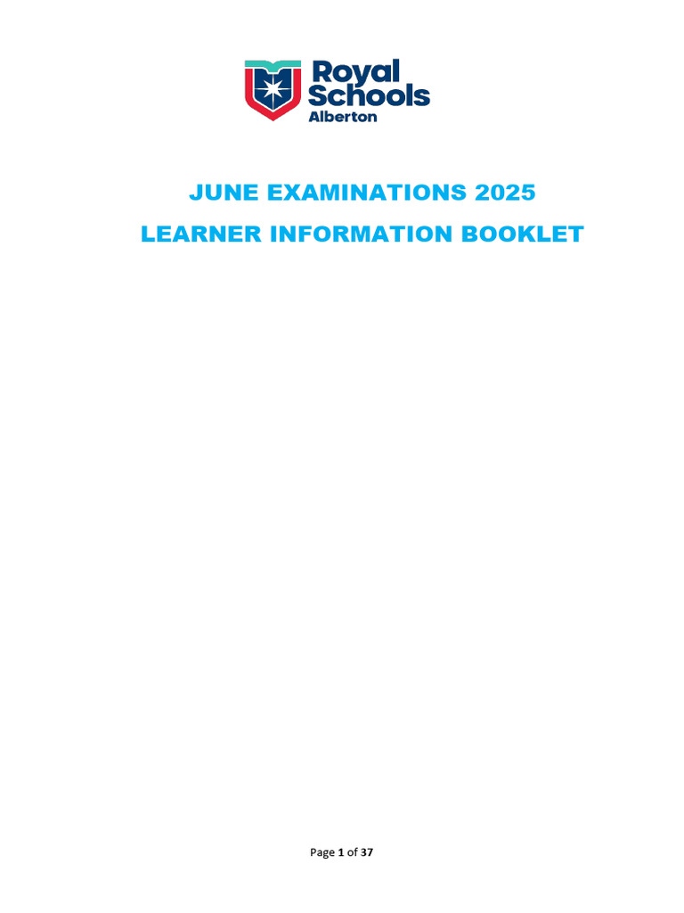 June 2025 Exam Information Guide | PDF | Science