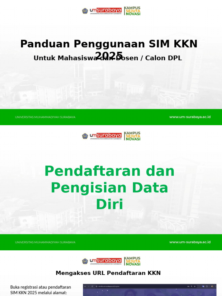 Panduan Pendaftaran KKN 2025 | PDF