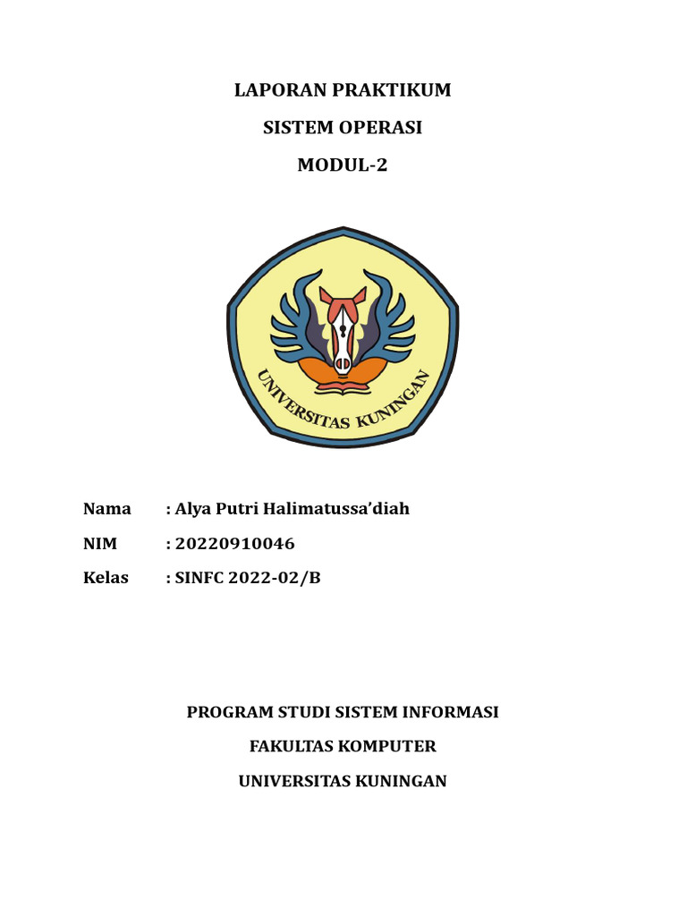 Laprak Sistem Operasi Modul 2 | PDF