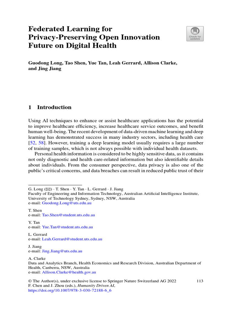 7 Federated Learning For Privacy - Preserving Open Innovation Future On ...