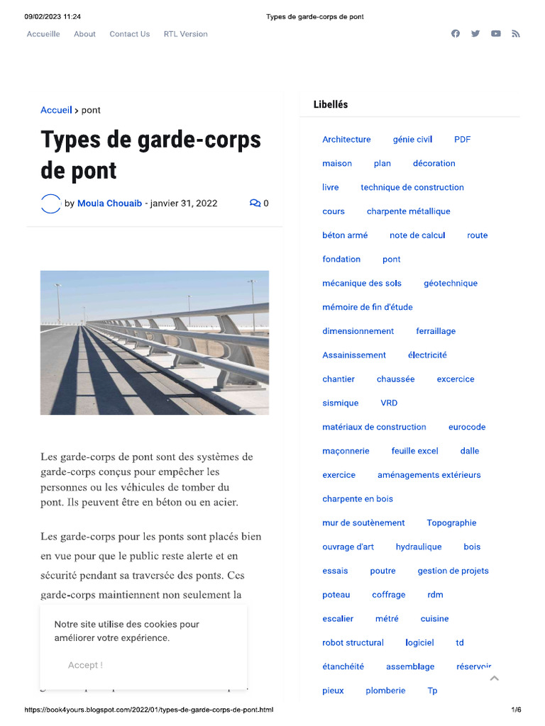 Types de Garde-Corps de Ponts | PDF