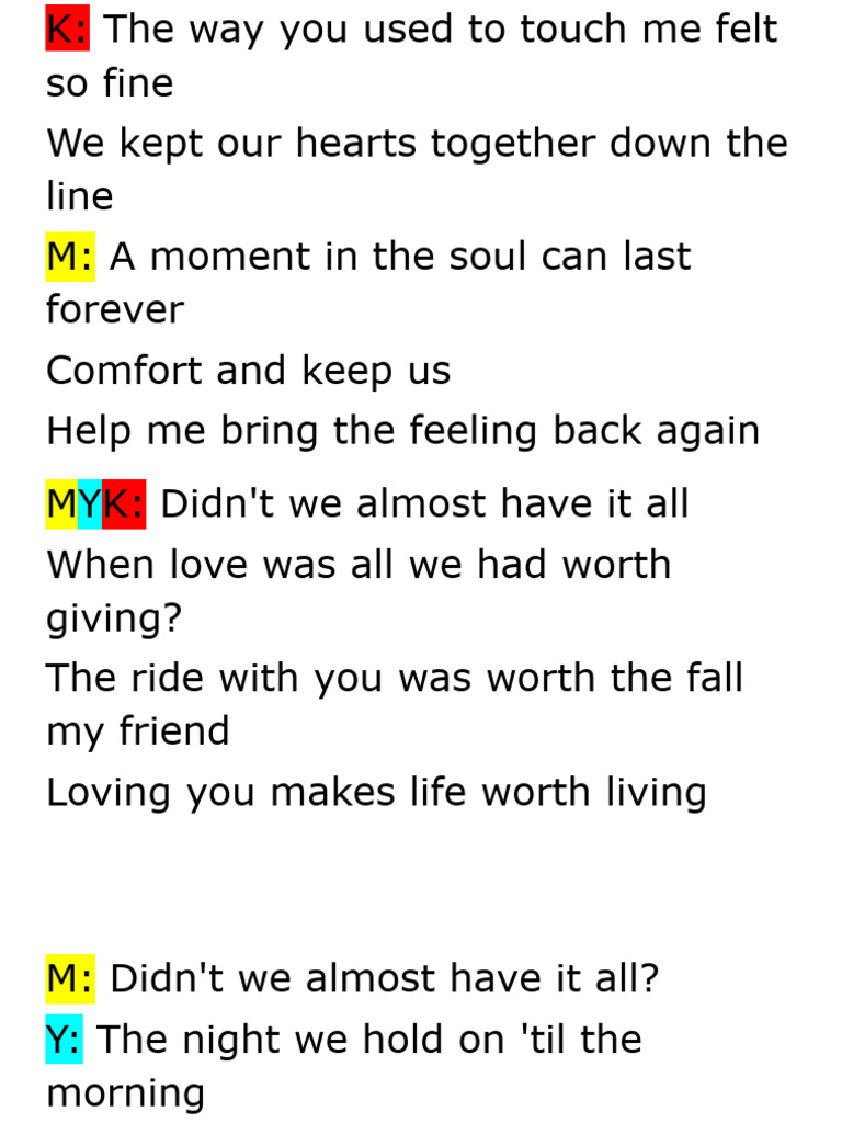 Almost Had It All: A Love Reflection | PDF