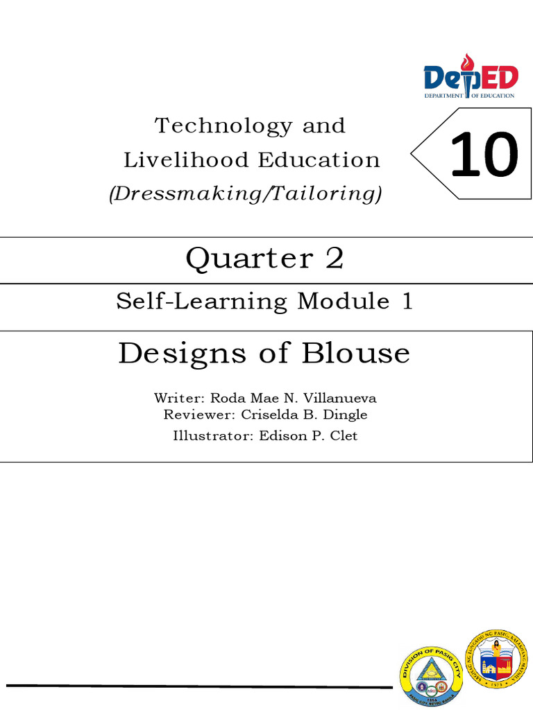 TLE Dressmaking10 Q2 M1 | PDF | Blouse | Clothing
