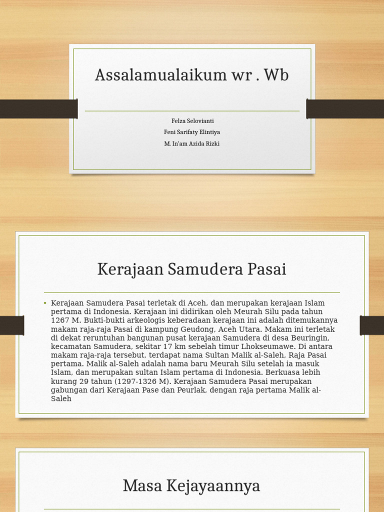 Kerajaan Samudera Pasai Tugas Sejarah | PDF