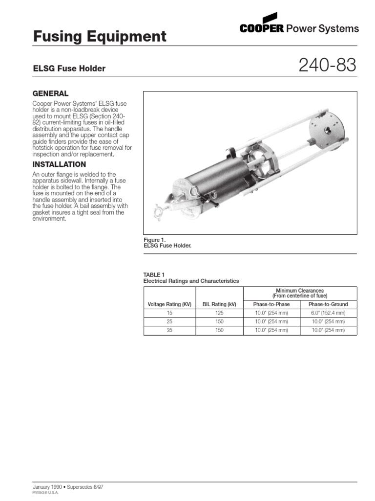 ELSG Fuse Holder Installation Guide | PDF | Fuse (Electrical ...