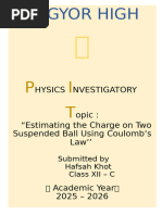 Class XII Physics Project (Pith Ball) | PDF | Electric Charge | Weight
