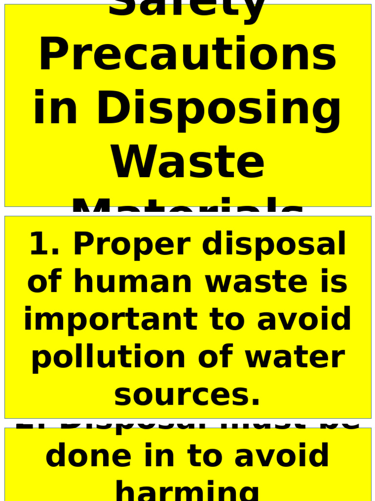 Disposing Materials | PDF