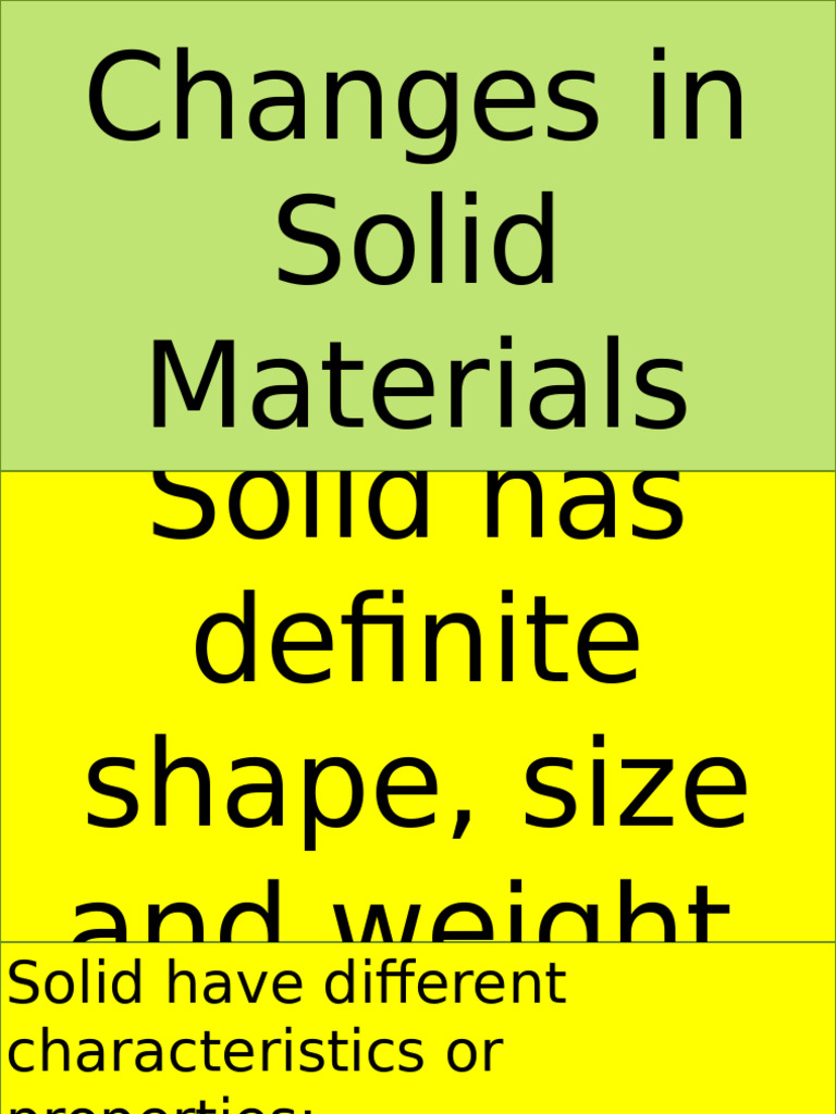 Changing Solid Materials: Methods Explained | PDF