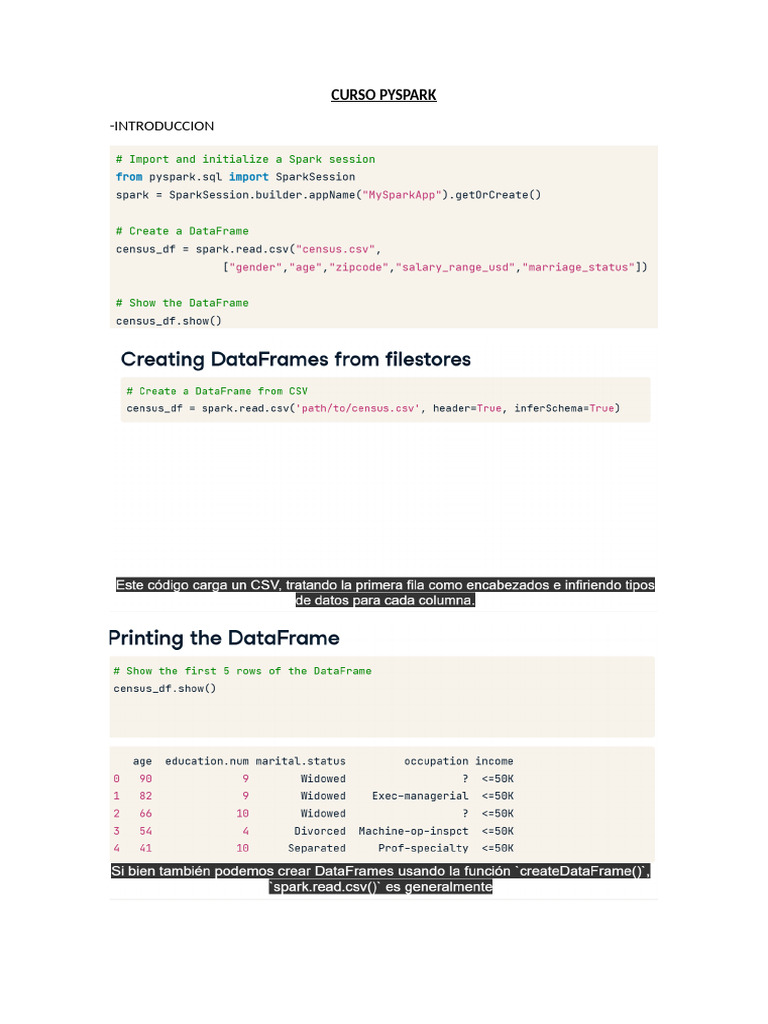 Curso Pyspark | PDF