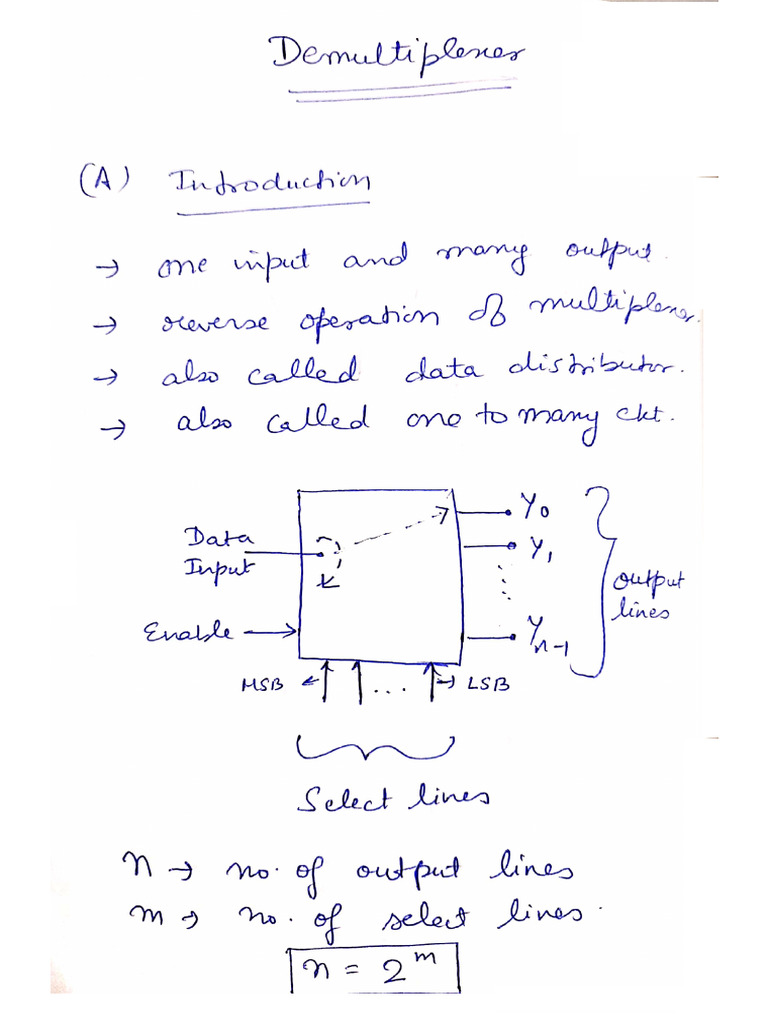 DD Notes - 9 Demultiplexers | PDF